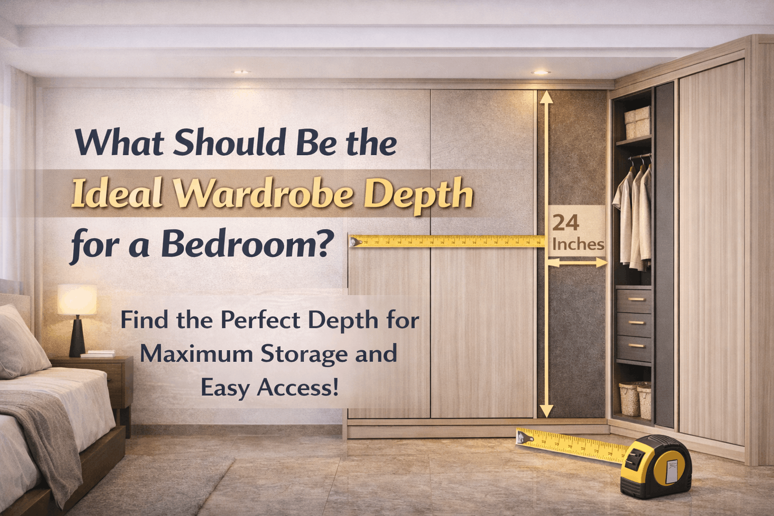 Ideal Wardrobe Depth for a Bedroom – Standard Sizes & Tips