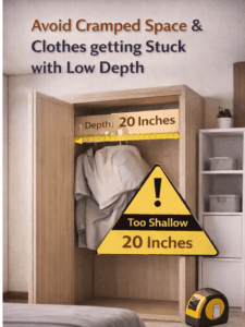 Ideal Wardrobe Depth for a Bedroom – Standard Sizes & Tips