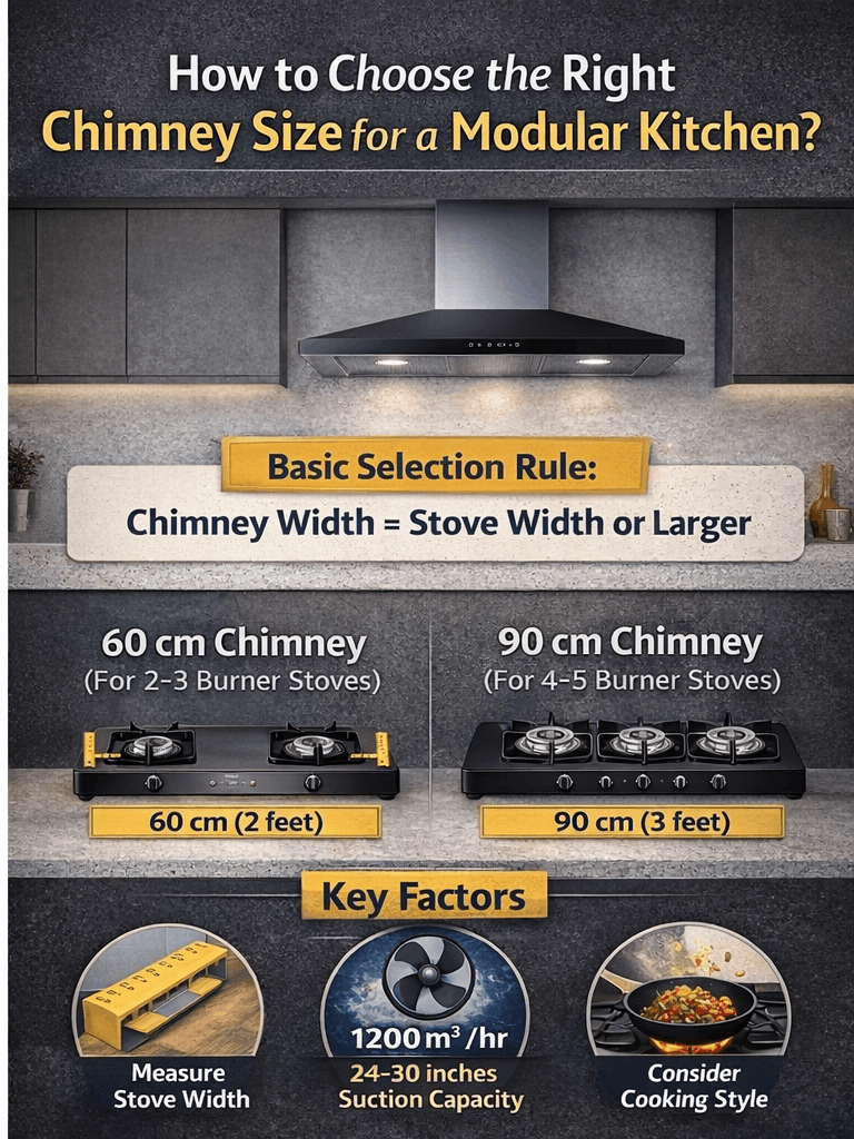 How to Choose the Right Chimney Size for a Modular Kitchen?